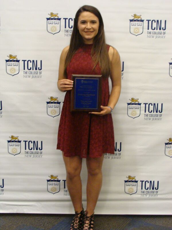 Brittany Reedman Receives TCNJ Blue and Gold Award | Department of ...